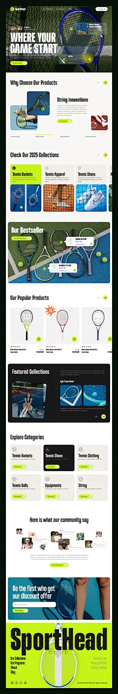 SportHead - Sport E-commerce Landing Page Website by Plainthing UI for ...