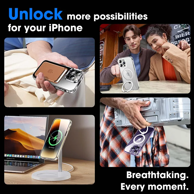 Amazon.com: CASEKOO Magnetic Clear for iPhone 12 Pro Max Phone Case ...