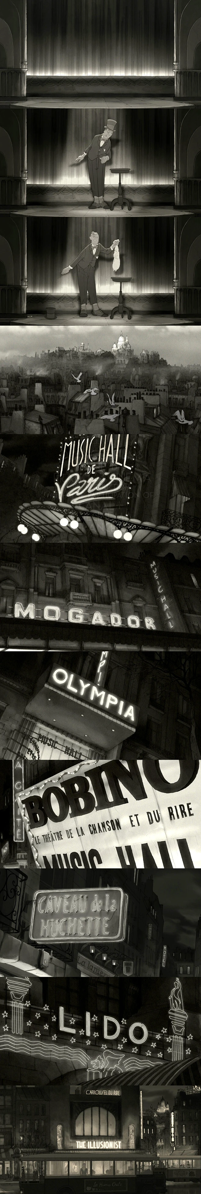 【魔术师 L'illusionniste (2010)】01 西维亚·乔迈 Sylvain Chomet #电影# #电影截图# #电影海报 ...