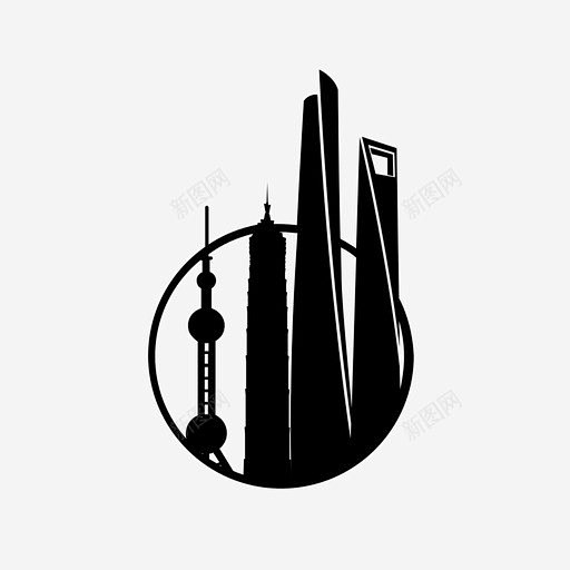 上海大厦摩天大楼热点图标 UI图标 设计图片 免费下载 页面网页 平面电商 创意素材