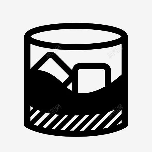 威士忌冰块白酒图标 免费下载 页面网页 平面电商 创意素材-花瓣网