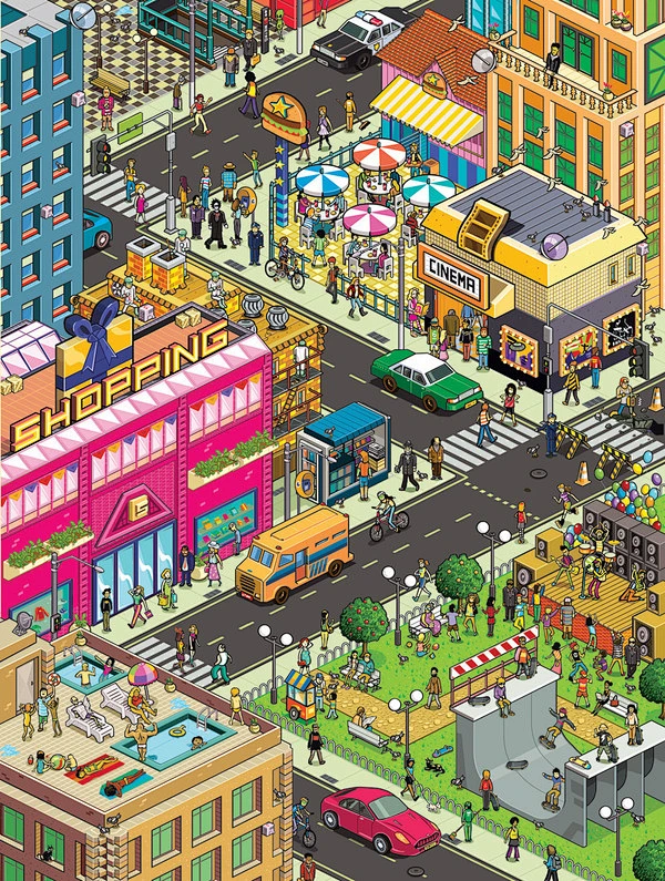 Pixel Art by Gus Morais via Behance-花瓣网