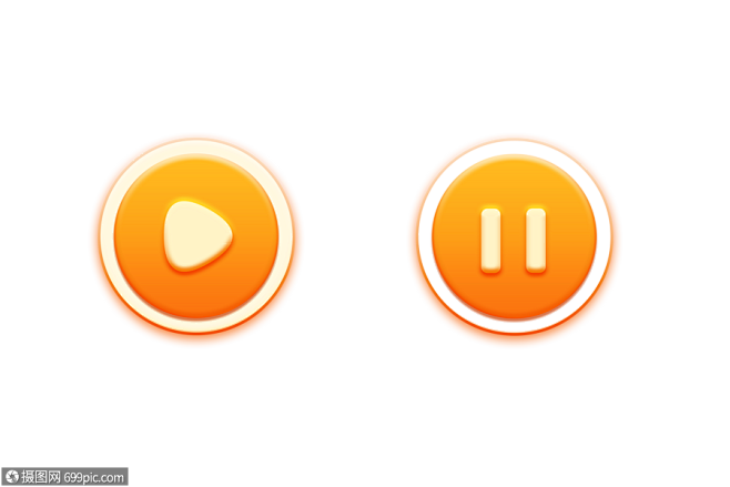 开始按钮 开始图标 暂停图标