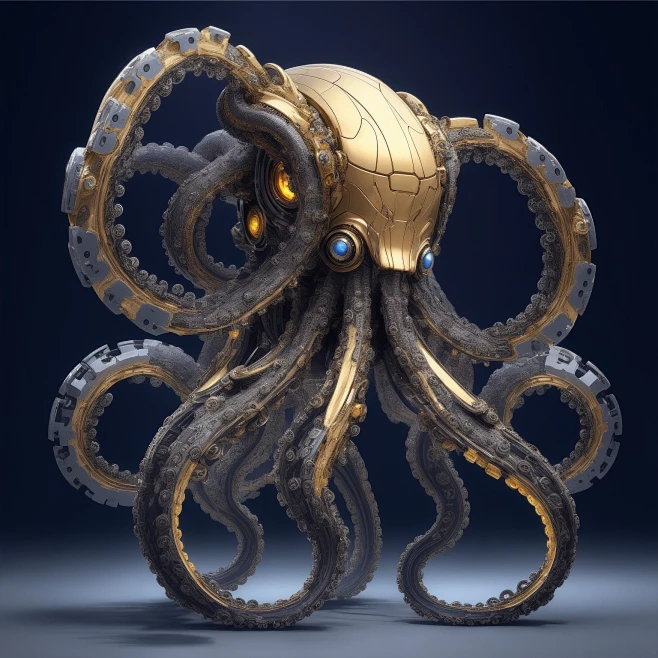 Default_Full_body_shot_mechanical_octopus_reduced_isometry_mec_0 ...