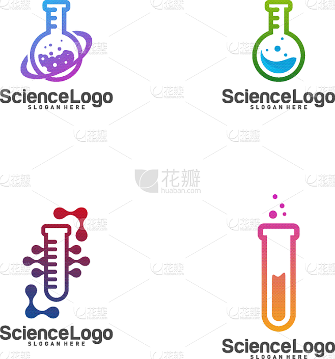set lab logo design concept creative lab logo