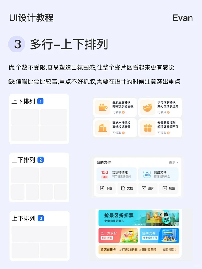 设计干货 _ 一篇带你掌握4种瓷片区布局_4_Evan -UI设计师_来自小红书网页版-花瓣网