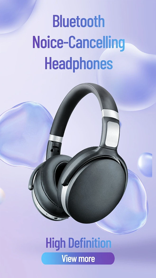 Gradual Change Color Simple Style Headset New Arrival Display Ecommerce ...