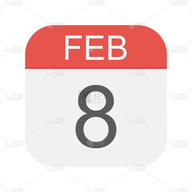 2月8日-日历图标