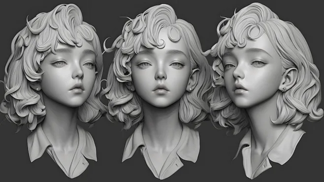 344张zbrush欧美角色女性头部角色参考图片zb欧美立体女性五官参考图片-欧美卡通-原画插画,欧美卡通,女角色,头雕参考,美女,微元素 - 欧美卡通,女角色,头雕参考,美女,原画,设计 ...