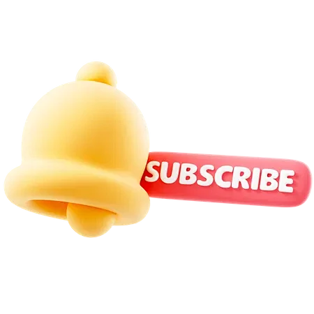 Subscribe Bell 3D Icon-花瓣网