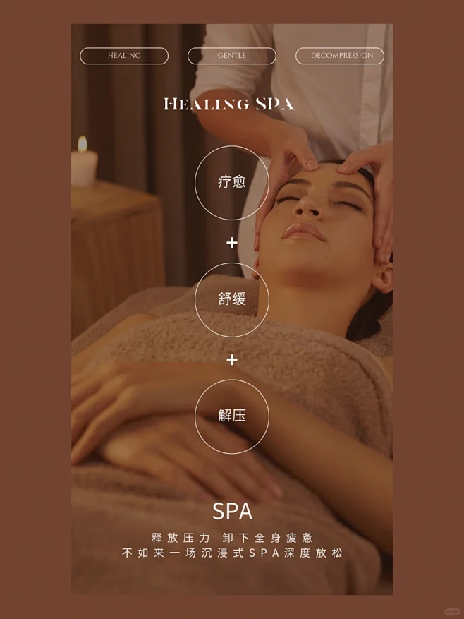 疗愈SPAl身体 SPAl高端SPA海报 | 疗 愈SPA