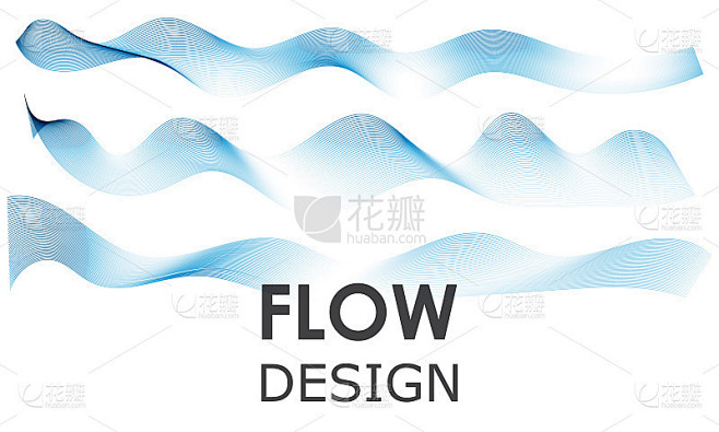 Flow shapes design. Liquid wave. 3d flow shape.