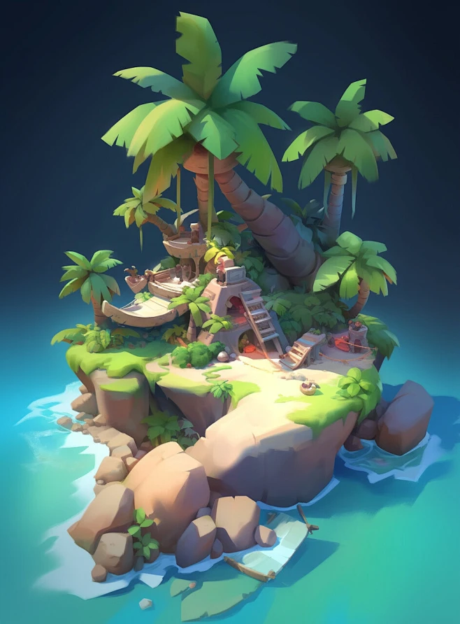 其中包括图片：Tropical island, Yami-Yami-花瓣网