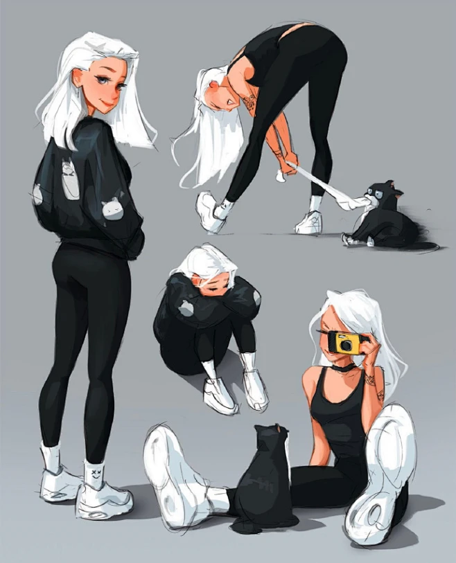 . Sam Yang (ins:samdoesarts) 图片_猫猫 灵感图片素材-花瓣网