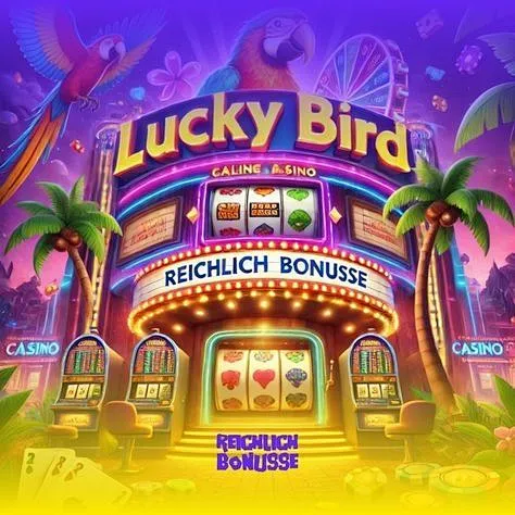 This may contain: the lucky bird slot machine is shown in front of a ...