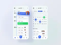 Calendars Ui Screens - UI Kits : Calendars Ui Screens-花瓣网
