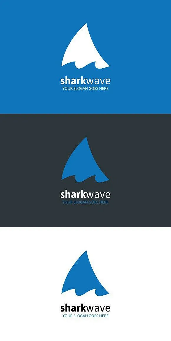 Shark Wave Logo-花瓣网