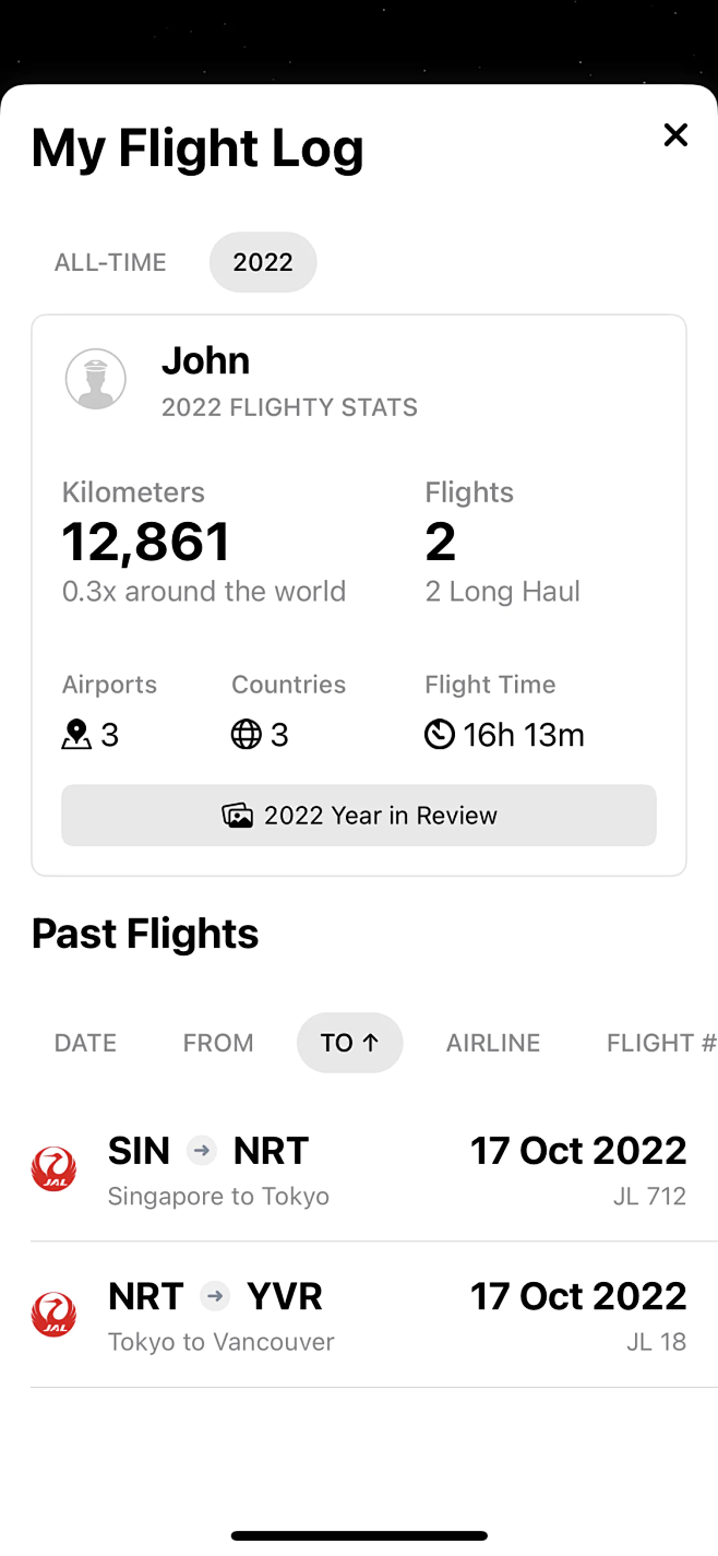 Flighty iOS 年度回顾