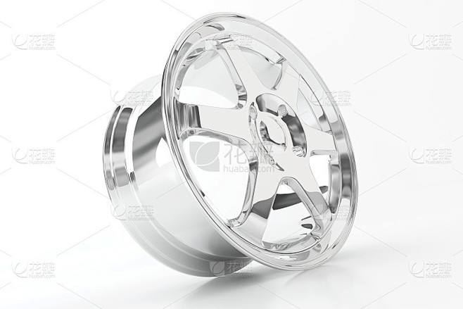 闪亮的chrome rim。