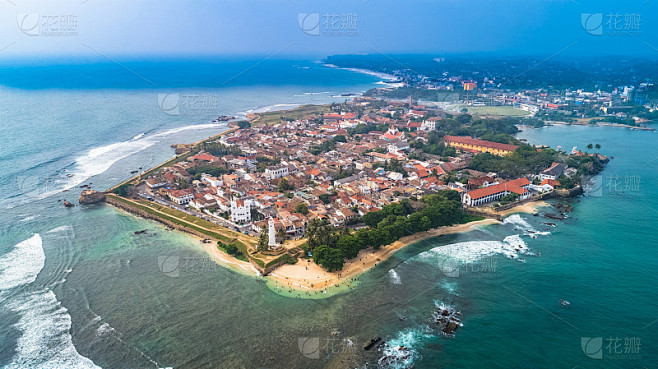 天线。加勒城市视图。斯里兰卡。