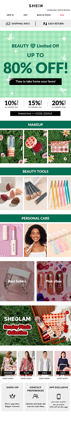 SHEIN|跨境电商|EDM|页面|banner|纯文字H1-花瓣网|陪你做生活的设计师 | SHEIN