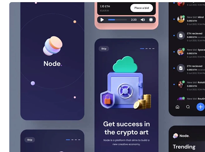 Node – Crypto NFT iOS UI Kit #4 by Tran Mau Tri Tam for UI8 on Dribbble-花瓣网