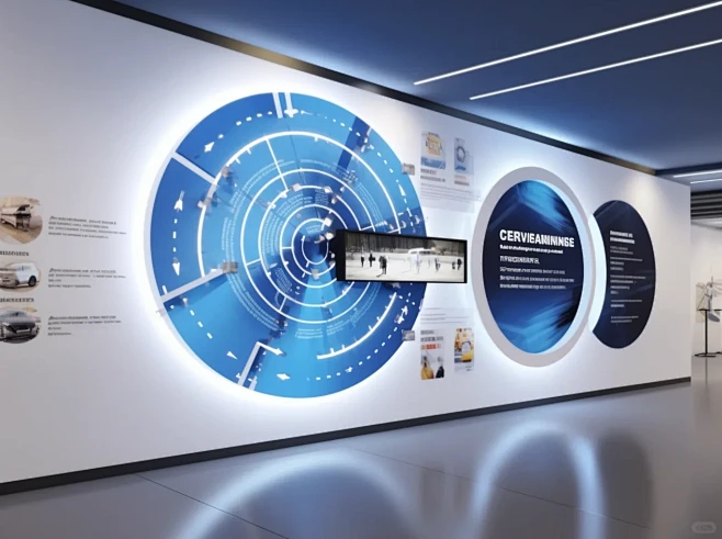 未来感科技展示文化墙 - 小红书