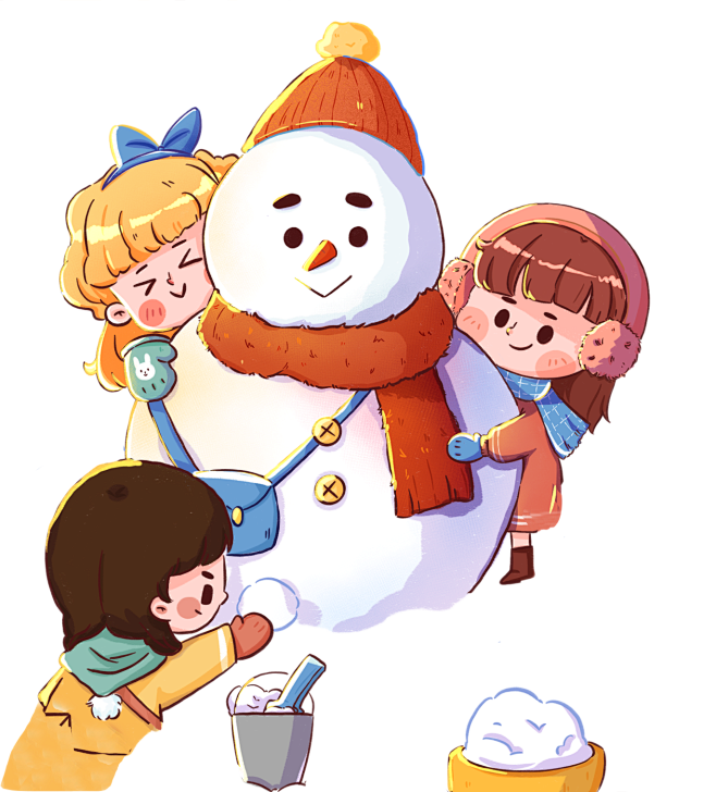 千库网_冬至立冬堆雪人冬天小朋友雪人_元素编号13367657