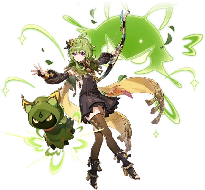 柯莱 | Genshin Impact Database - Honey Impact : 活跃于道成林的见习巡林员，热情的言行背后是一颗依旧稍显内向的心。-花瓣网