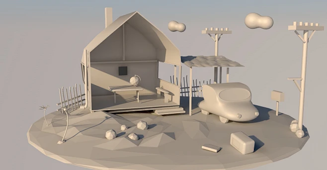 低多边形建模-花瓣网