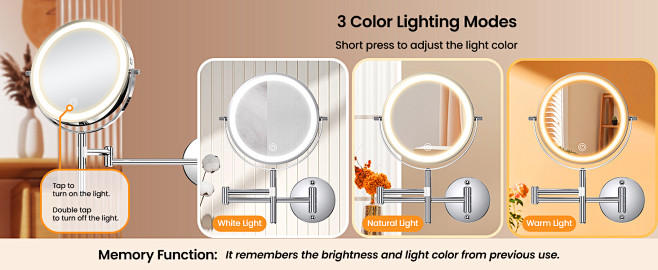 3 Color Lighting Modes