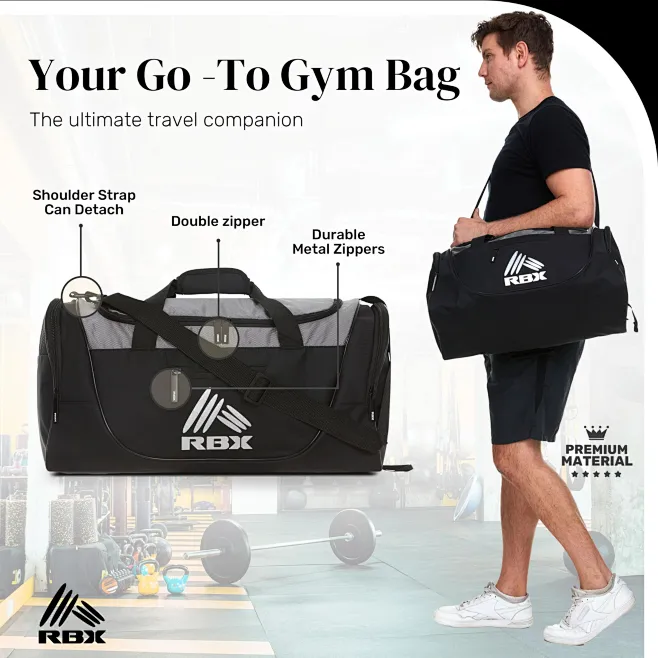 Amazon.com | RBX Gym Bags for Men, Small Gym Bag for Women with Shoe ...