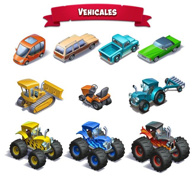 2D Casual games farm game farm games game ui design isometric Game Art ...