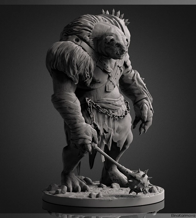Troll (God of War), Elina Karimova : Fanart work Troll from God of War ...