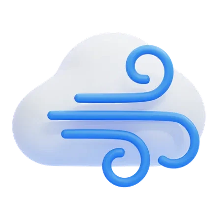 Cloudy Windy 3D Icon
