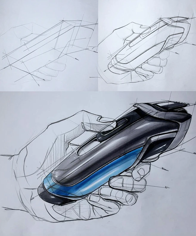 Industrail Design Sketch & Marker Rendering Tutorial : Product Design Sketch, industrial Design ...