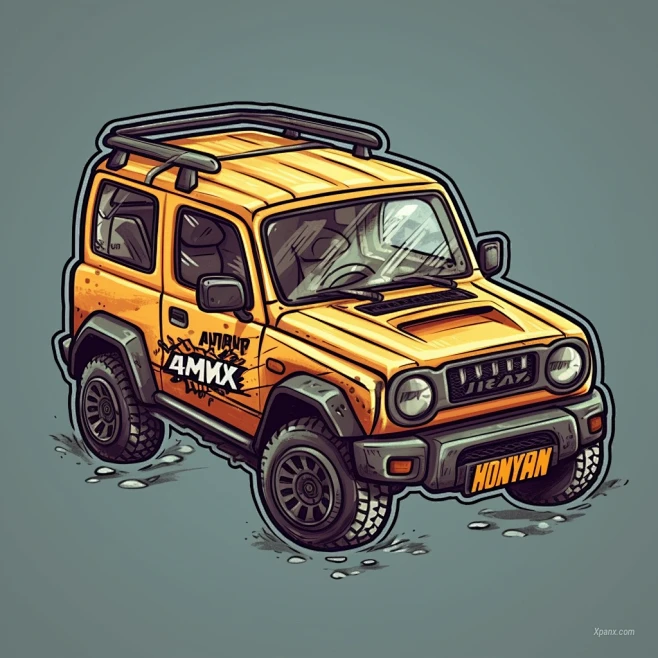 AI绘画_Prompts_lefte_a_jimny_hot_wheels_sticker_cartoon_style_fd753b74 ...