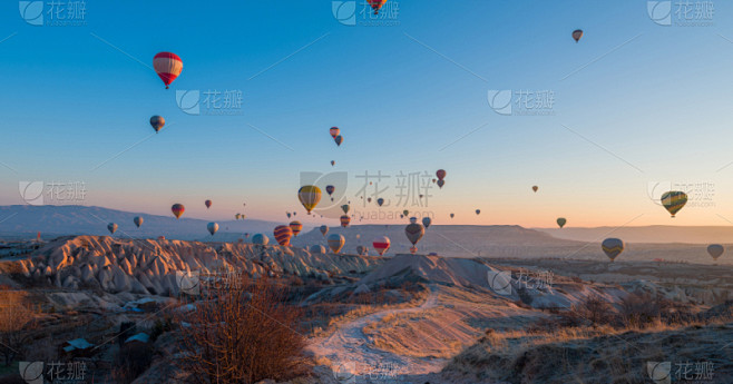 卡帕多奇亚,土耳其,安纳托利亚,世界遗产,沙岩,著名景点,热气球,户外,天空,山谷