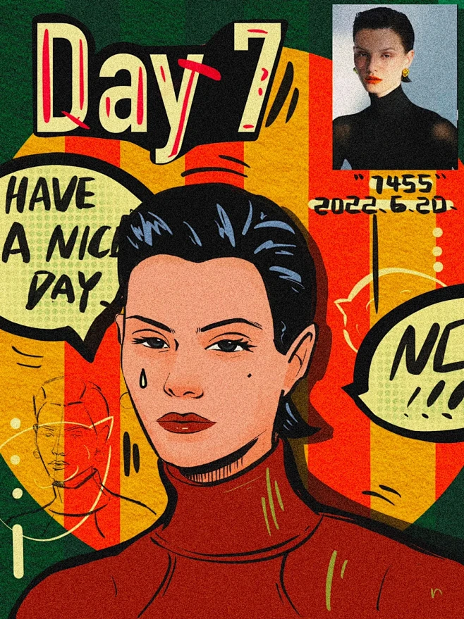 美式复古头像·风格化人物·人物插画 - 小红书-花瓣网