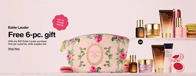 Estee Lauder Free 6-Pc-Gift. With any $45 Estee Lauder Purchase. One ...