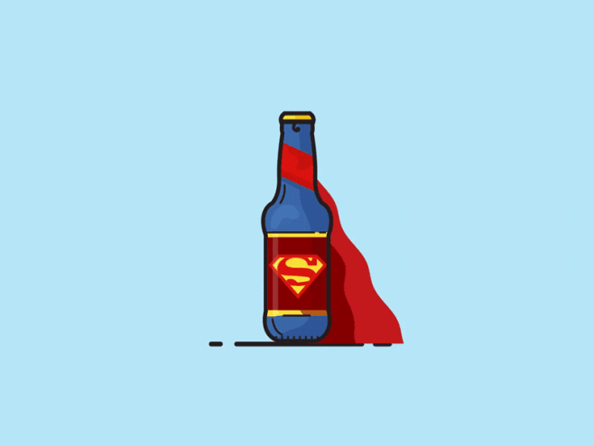 If Superheros were drinks! flat design illustration flat design ...