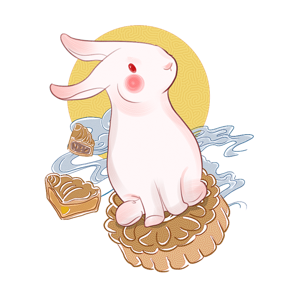 中秋节、嫦娥、玉兔、月饼