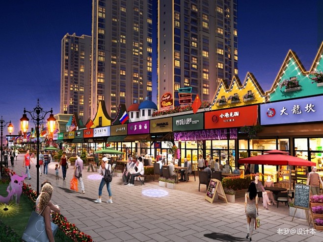 美食街设计_3652200 – 设计本装修效果图