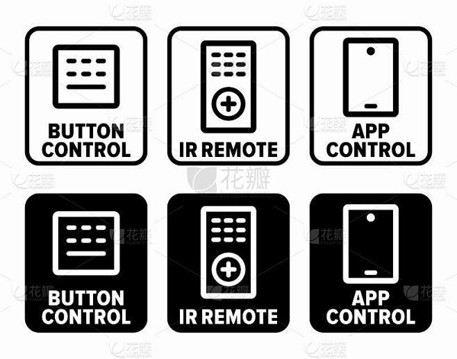 按钮控制红外遥控APP控制矢量信息标志