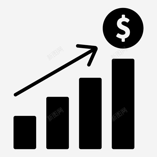 条形图报表盈利图标 资金 icon 标识 标志 UI图标 设计图片 免费下载 页面网页 平面电商 创意素材