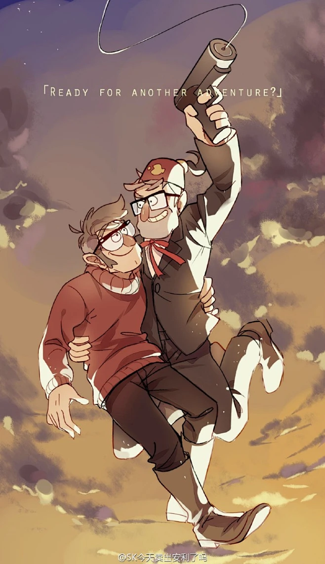 #怪诞小镇##叔公组# 看到ED的搂腰飞我是boooooooooooom的，啊（大哭（能有这样一个暖暖的HE真是太好了-花瓣网