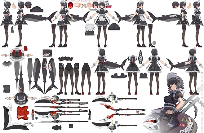 Ellen Joe model references by DragaliaArchive-花瓣网