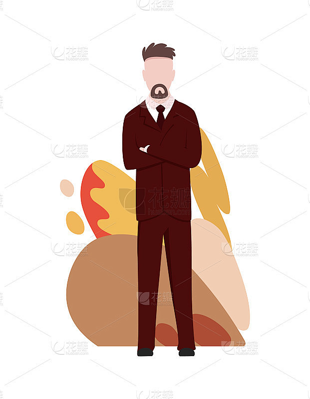 Vector business characters poses and actions. Busi