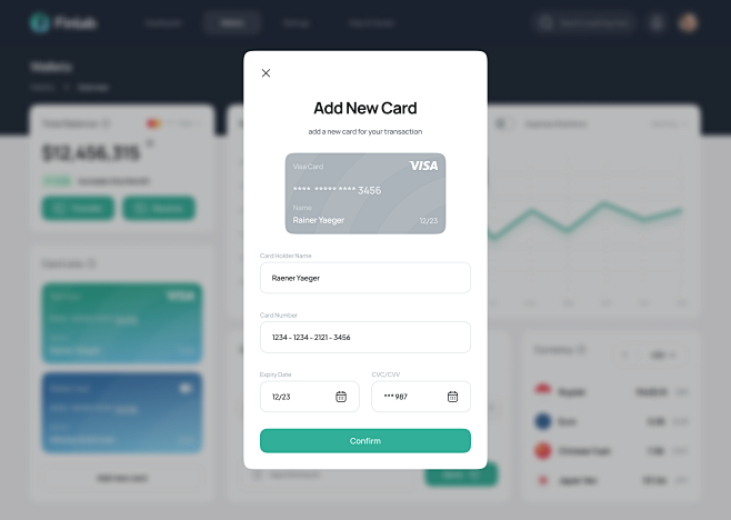 Wallets - Add new Card