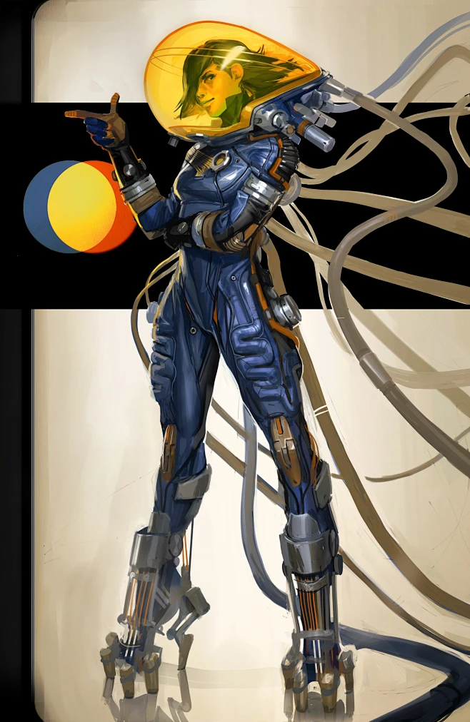 Blue spacesuit, Fred Augis : fredaugis.tumblr.com-花瓣网